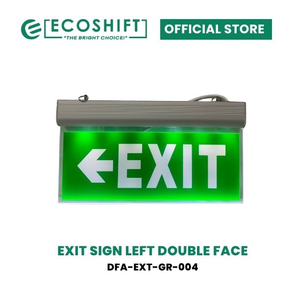 LED Exit Light Double Face Left Arrow - Buy Now – Ecoshift Shopify