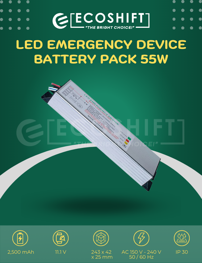 LED Emergency Device Battery Pack 55 Watts Premium – Ecoshift Shopify