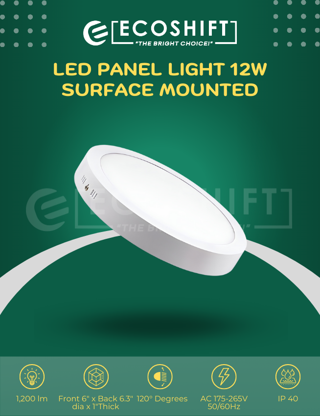 LED Surface Slim Downlight Round 12W Daylight – Ecoshift Shopify